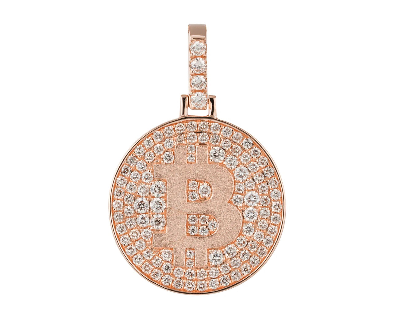 Bitcoin Charm with Natural Diamonds – Cali G.