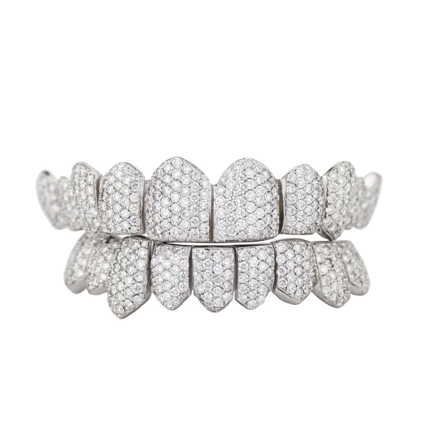 Custom VVS1 Clarity Hand Set All Natural Diamond Grillz (Zigzag/Honeyc